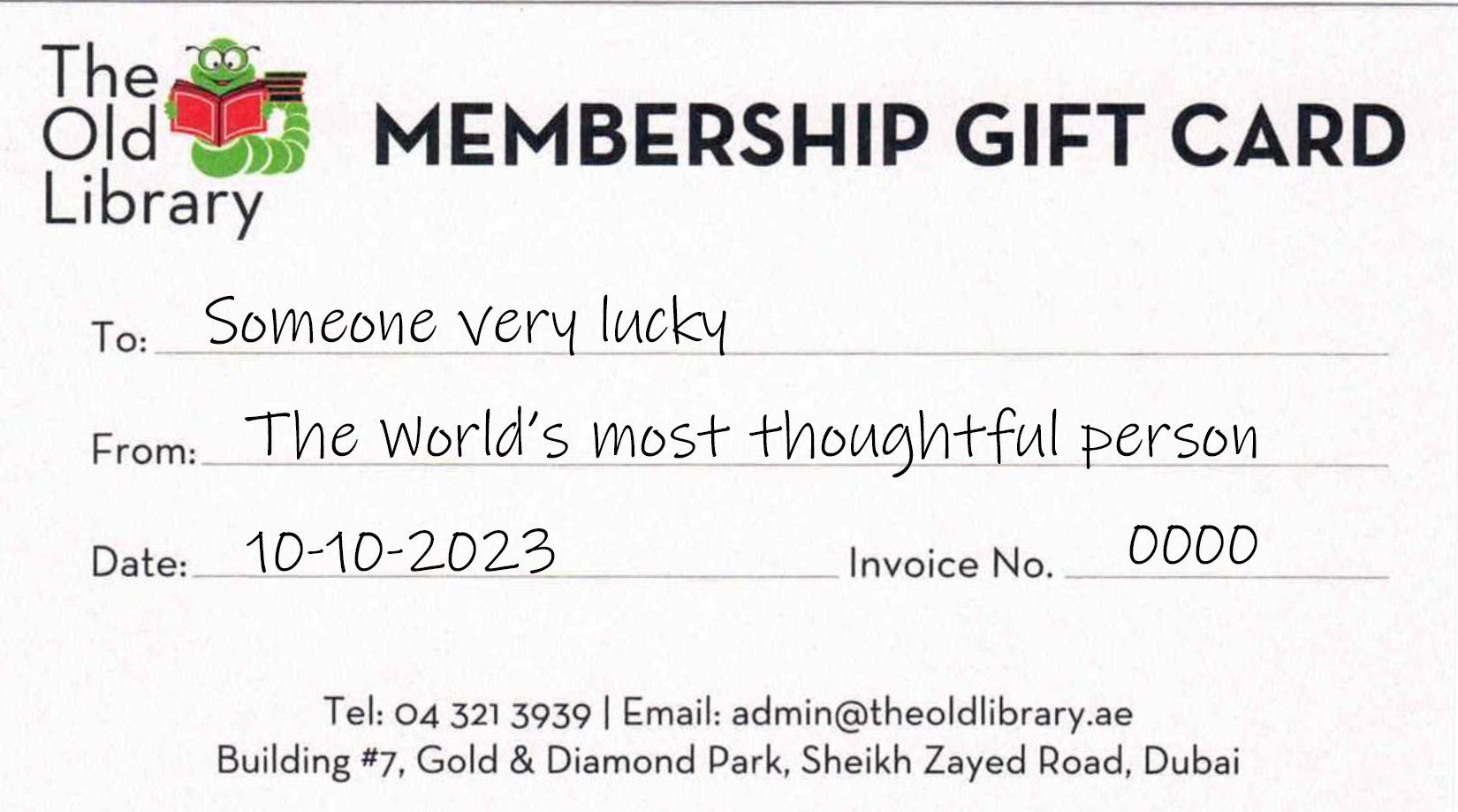 We have Gift Cards! – The Old Library